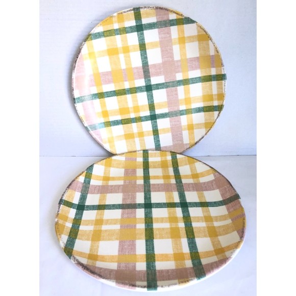 Threshold | Dining | Threshold Checkered Plaid Gingham 1 Dinner Plates ...